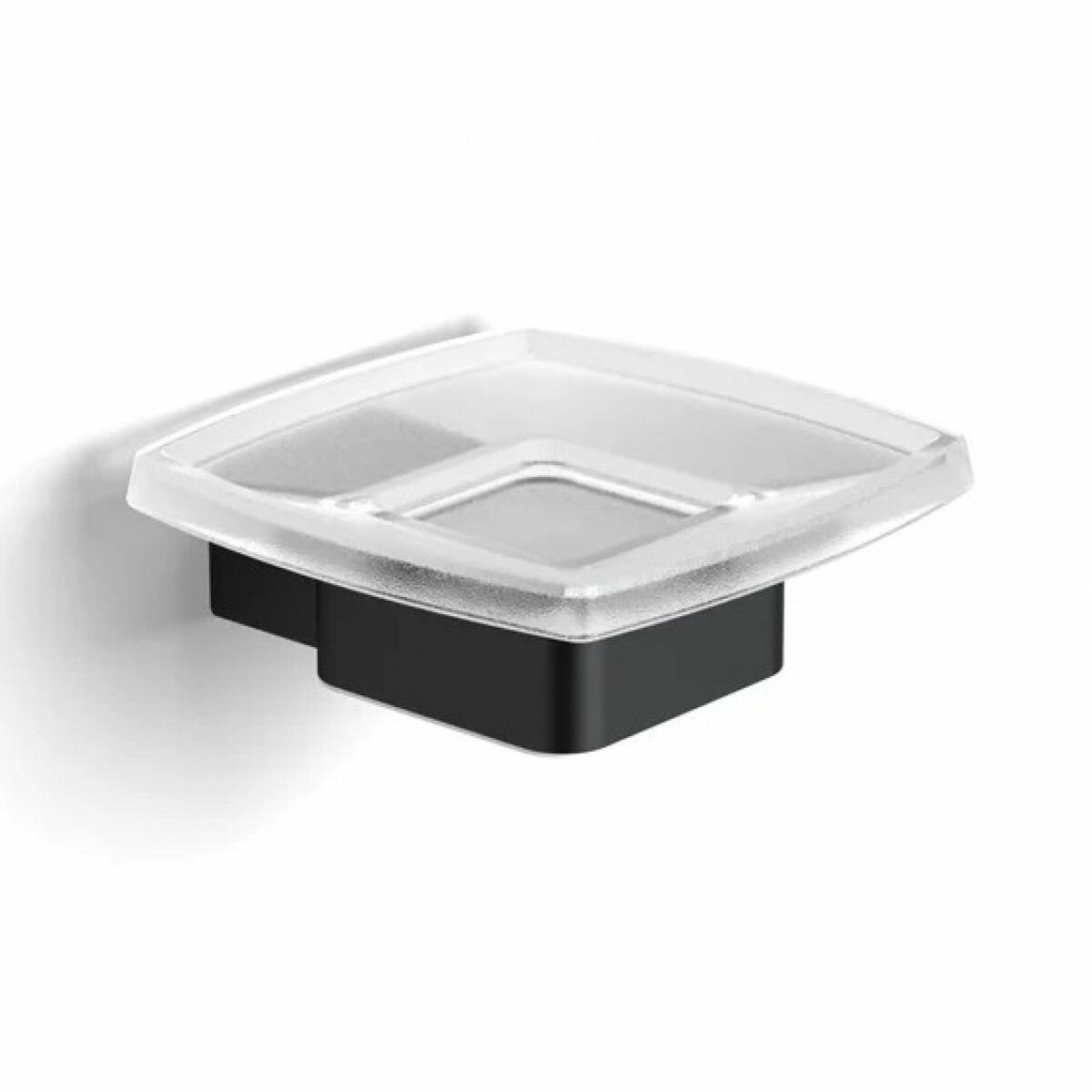 Мыльница стекло к стене квадратная LANGBERGER 11315A-BP