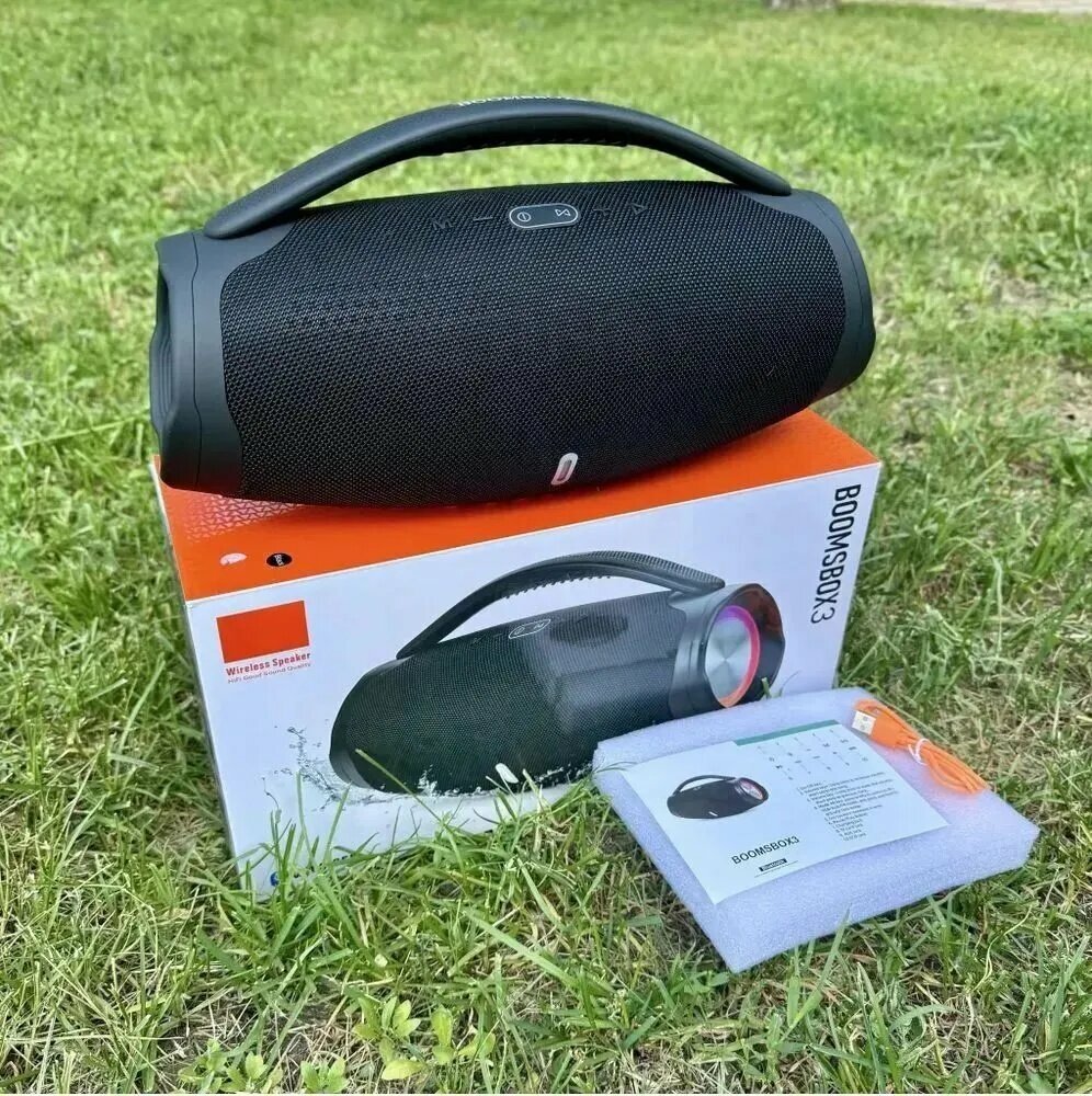 Портативная колонка BOOMBOX 3 черный / Блютуз колонка беспроводная