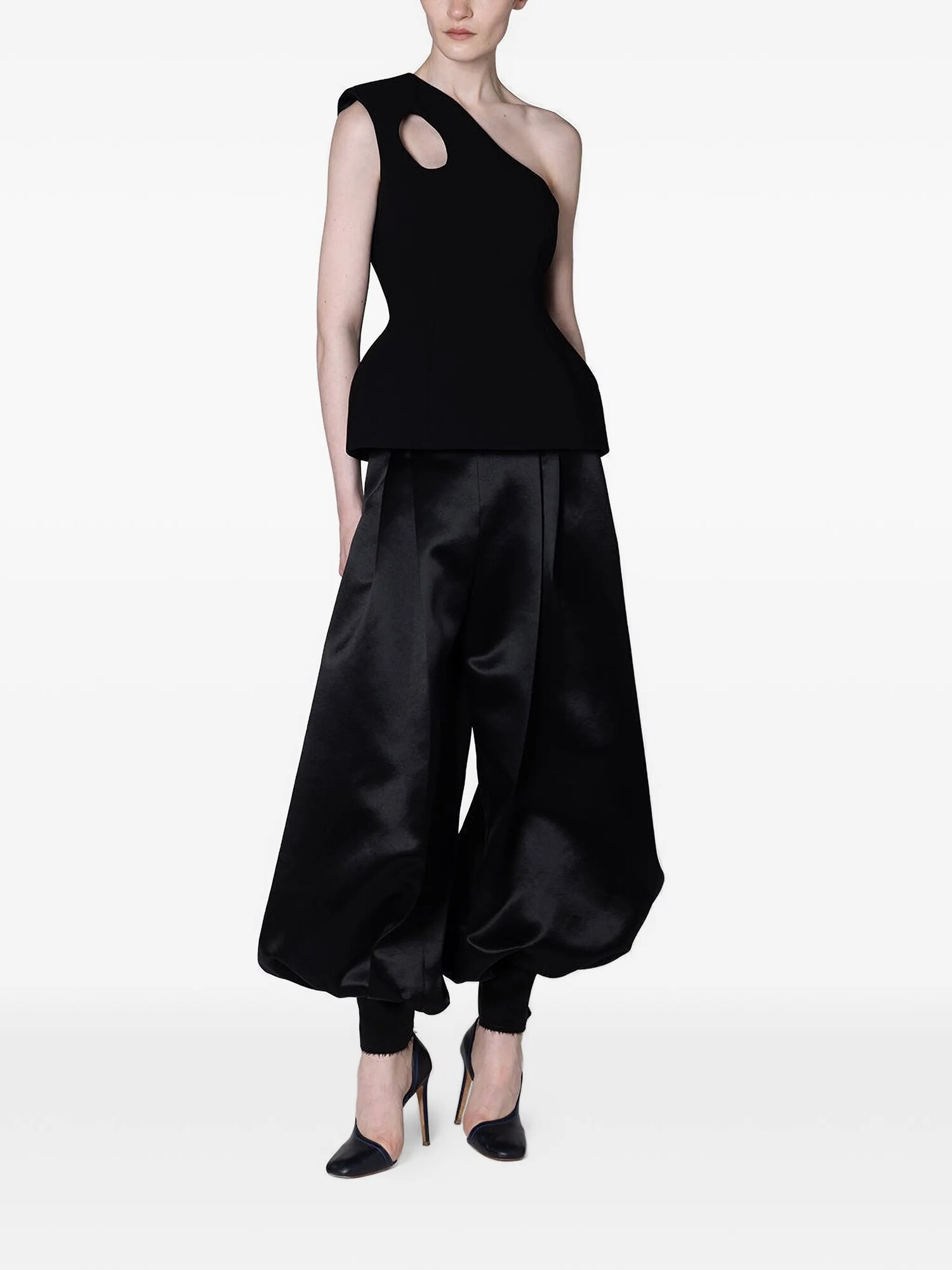 Брюки Roksanda Ovar pleated trousers, размер 16, black/black — фото 1