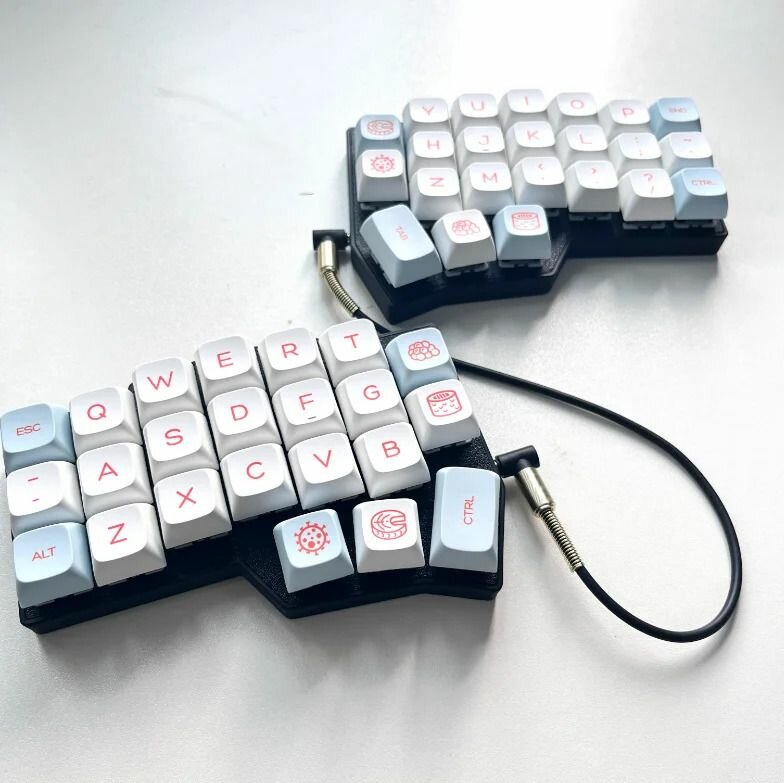 Проводная Разделенная Клавиатура CORNE, Однорежимная Клавиатура RGB С Возможностью Горячей Замены