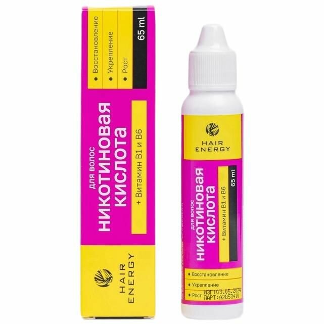 Никотиновая кислота для роста волос HAIR ENERGY, 65 мл