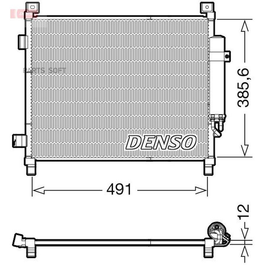 Радиатор кондиционера от официального дистрибьютора, DENSO, артикул DCN46031