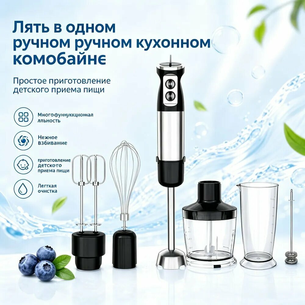 Погружной блендер yIORbHix, черный