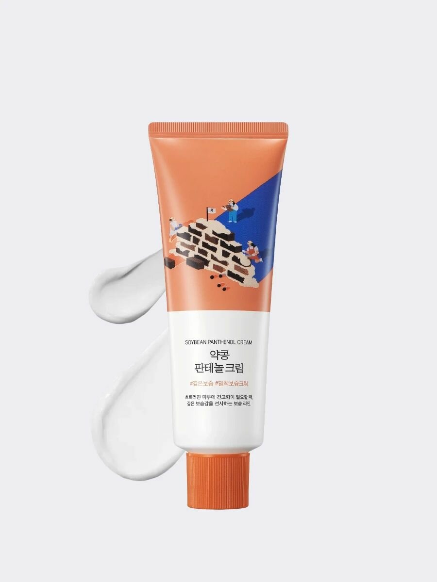 ROUND LAB Барьерный увлажняющий крем для лица Soybean Panthenol Cream с экстрактом чёрной сои и пантенолом 80 мл