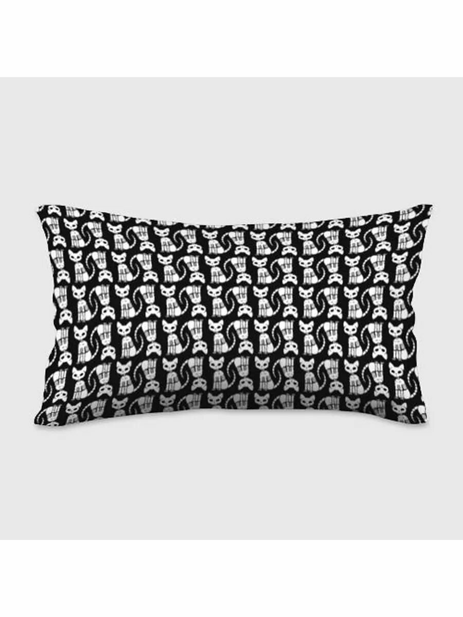 Скелет кошки - halloween pattern Подушка — фото 1