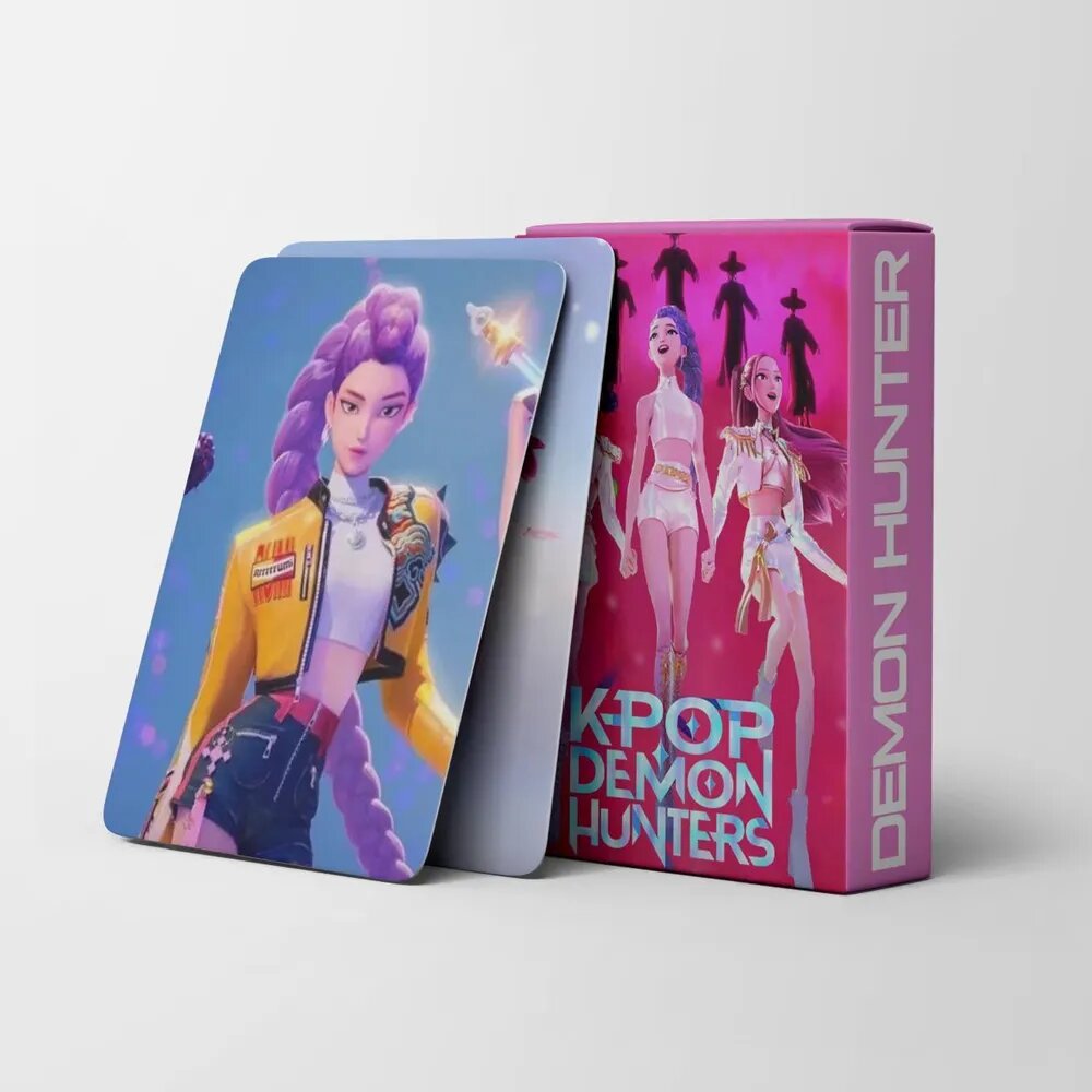 55 карточек LOMO с персонажами K-pop группы Охотницы на демонов (Demon Hunter) в аниме-стиле, коллекционные карточки для поклонников