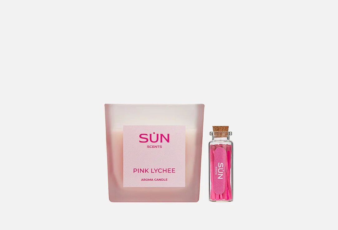 SUN SCENTS PINK LYCHEE ароматическая свеча 250 мл