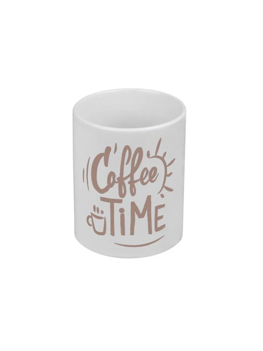 Кружка Леттеринг надпись на английском coffee time, кофе