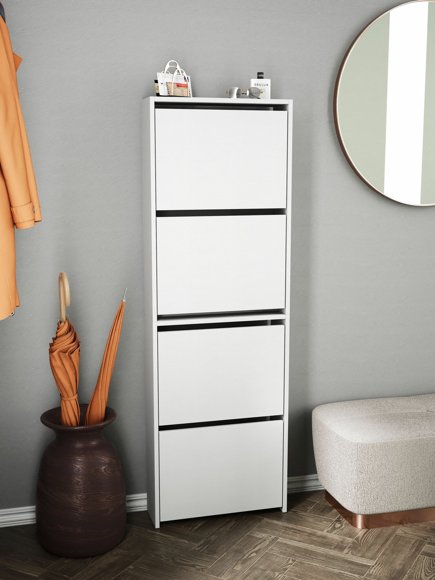 Профимебель Обувница, ЛДСП, 51.8х16.6х153.6 см, 51.8x16.6x153.6 см, ЛДСП, ДСП