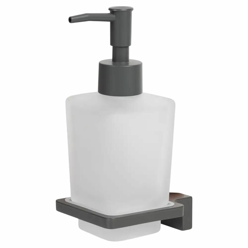 Дозатор для жидкого мыла Swensa Lucid SWR-5400-04-GRY, подвесной, цвет прозрачный/графит