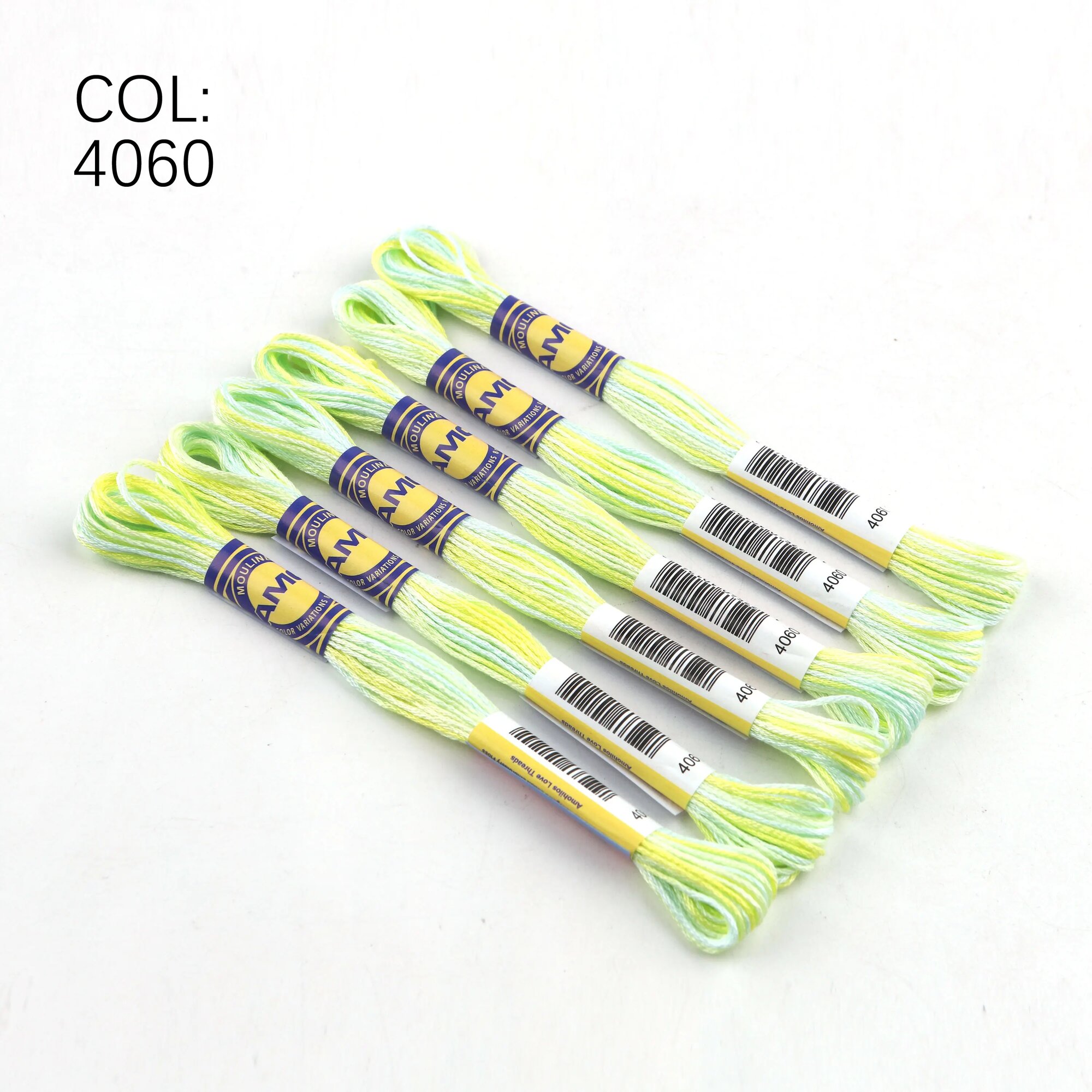 6 Pieces Variegated Mercerized Cotton Embroidery Floss Cross Stitch Thread 8.7 Yards Skein Mouline Variation 70 Colors Available