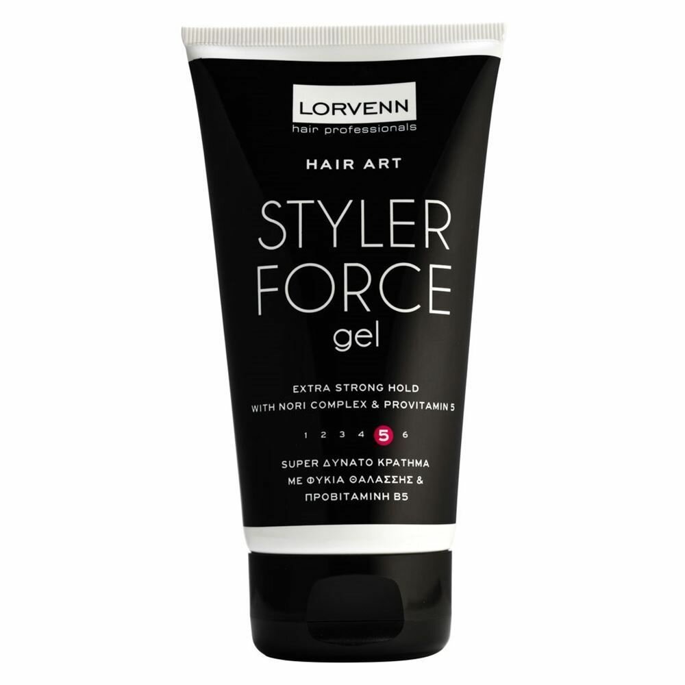 Lorvenn Hair Professionals Гель очень сильной длительной фиксации Hair Art Styler Force Gel, без спирта, 150 мл