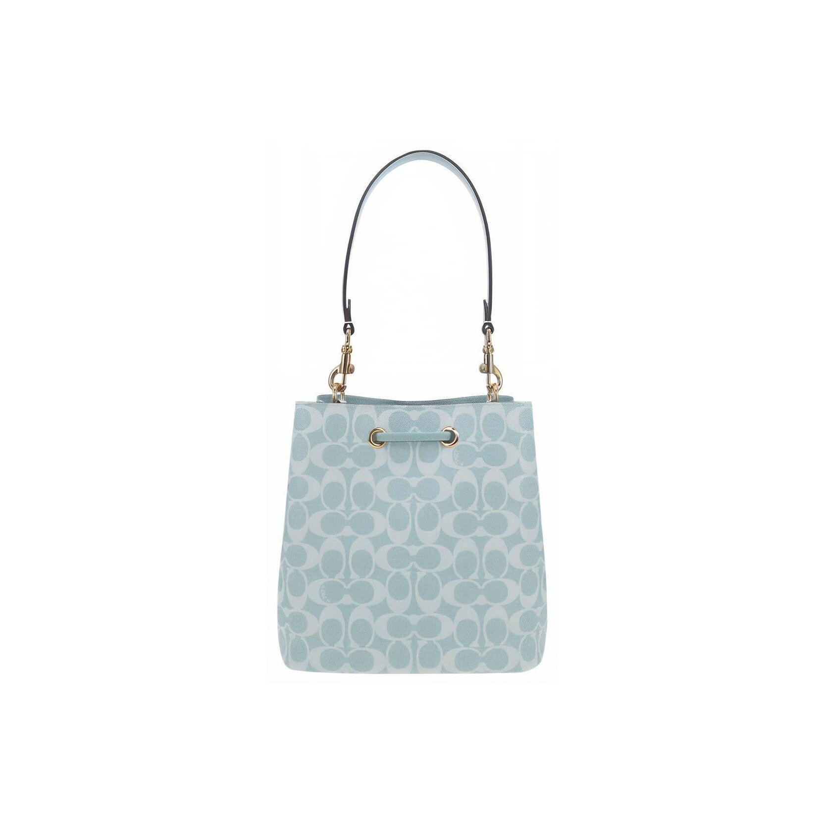 Сумка Coach Rowan, фактура тиснение, light blue — фото 1