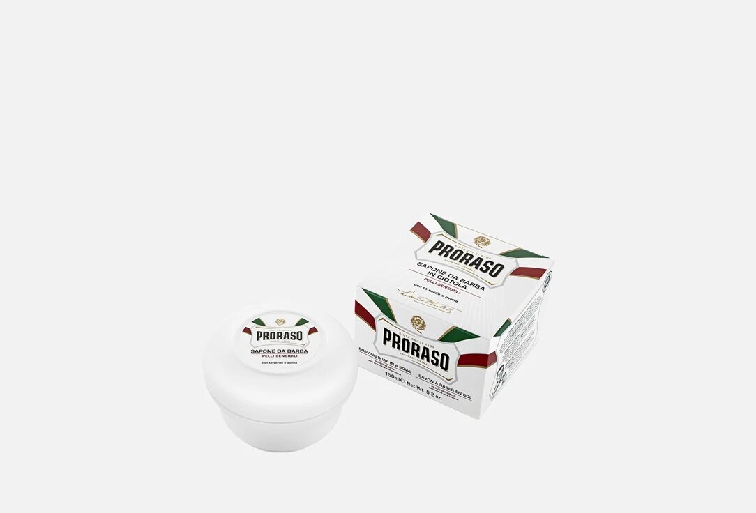 Proraso Shaving Soap In A Bowl Sensitive Skin Мыло для бритья для чувствительной кожи лица 150мл