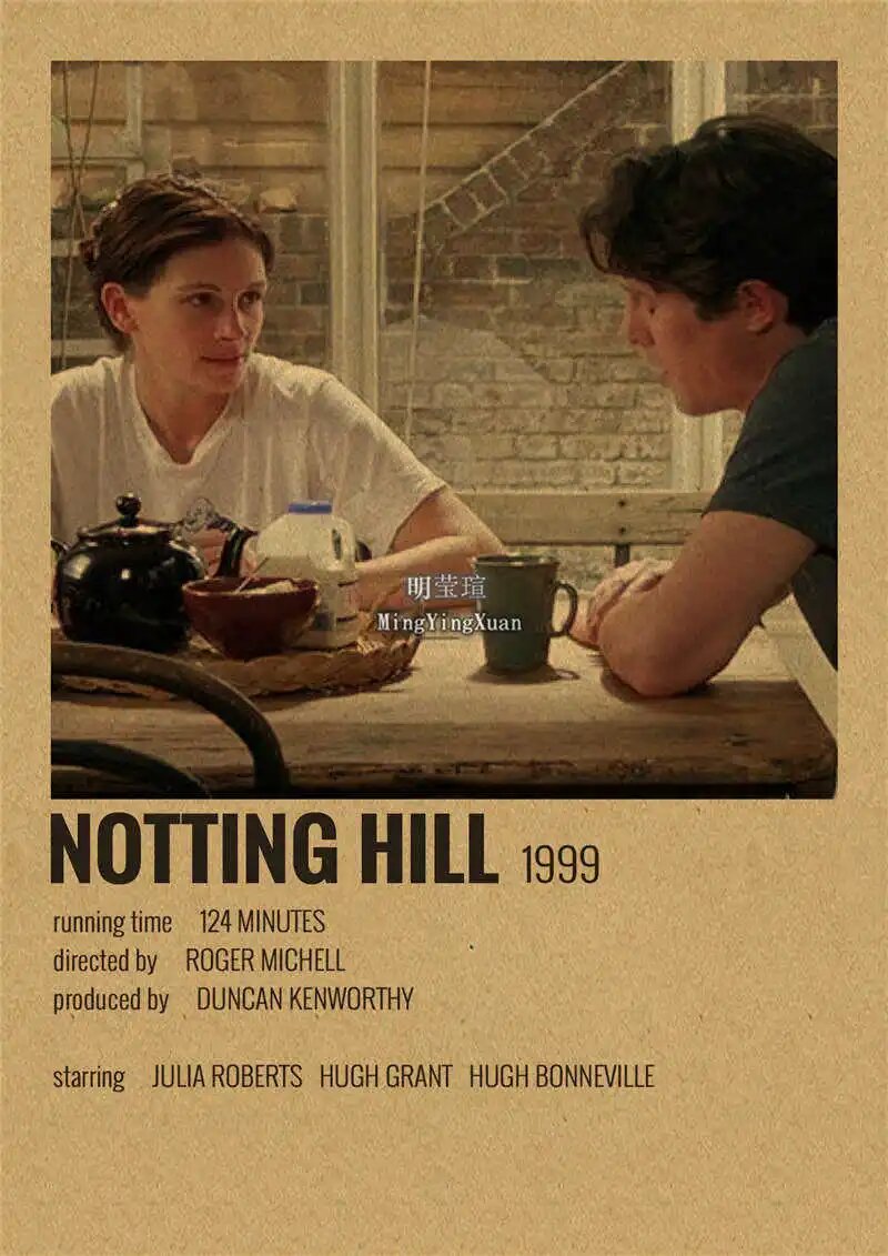 Постер фильма "Ноттинг Хилл" 1999, 42x30см, цвет 10
