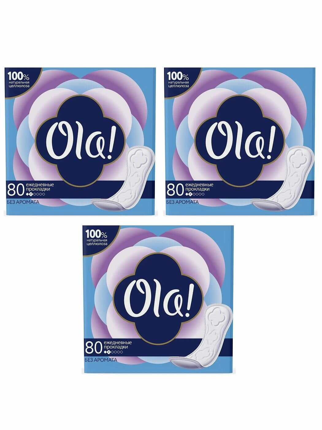 Ola Прокладки ежедневные Daily, 80 шт в уп, 3 уп