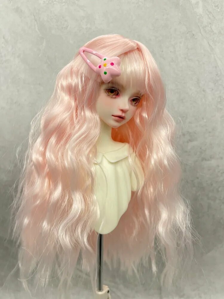 1/6 BJD Кукольный парик Изогнутые вьющиеся волосы Подходит для кукол с окружностью головы 15,5-17,5 см