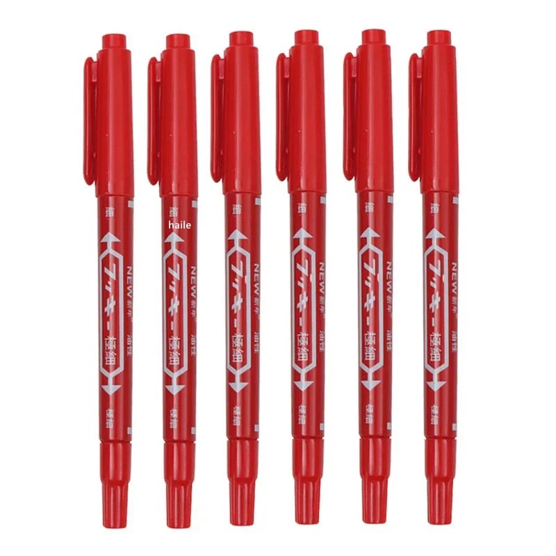 Маркеры для рисования 6 шт, красный, черный, синий Красный, Red 6 pcs