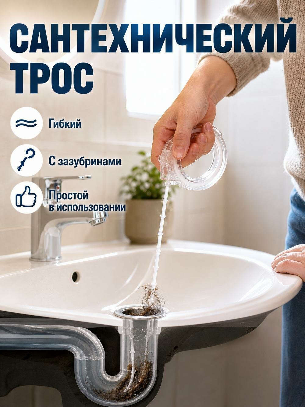 Щетка-ершик для прочистки труб
