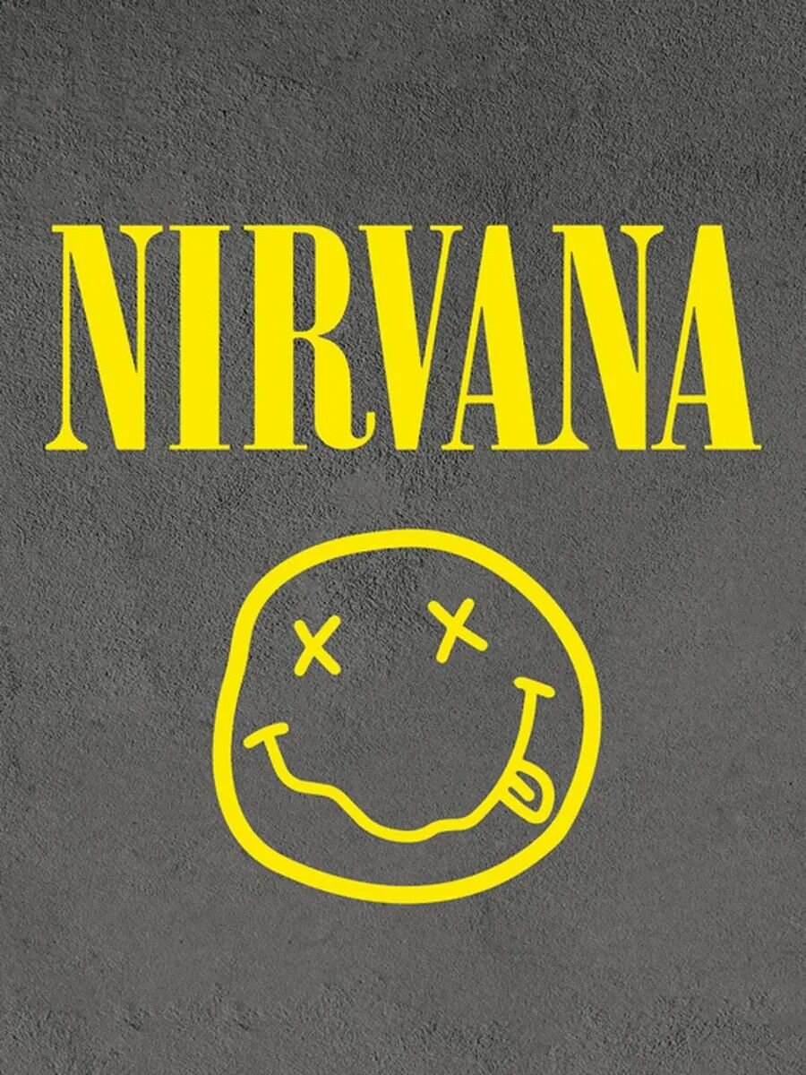 Постер для интерьера на стену (40х50 см). Лого Группа Нирвана (Nirvana)