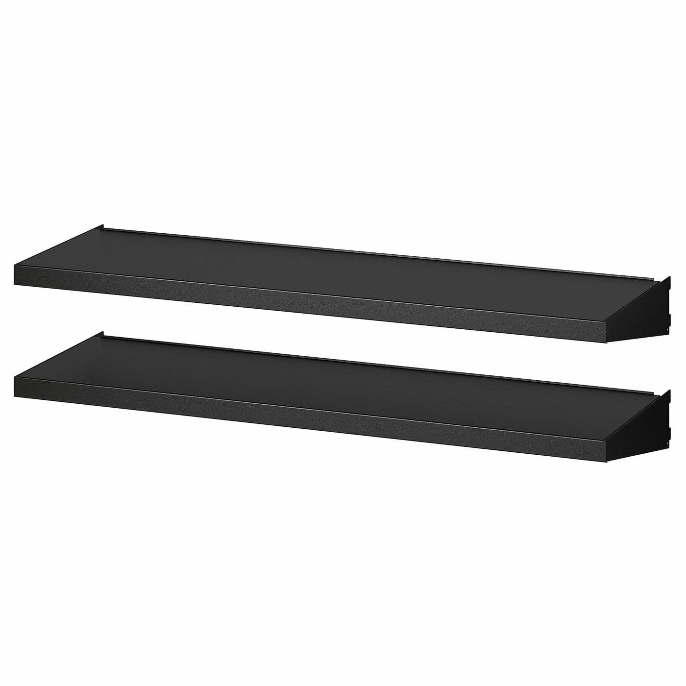 Полка настенная IKEA BROR 005.704.15, сталь, крепление к стене, черная, 85х25 см