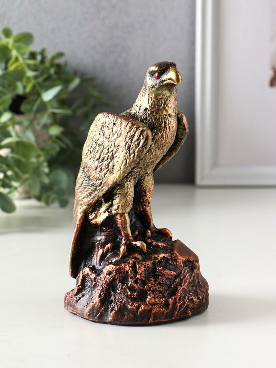 Копилка для денег "Орел", гипс, 17.5×10×10 см, цвет золотистый
