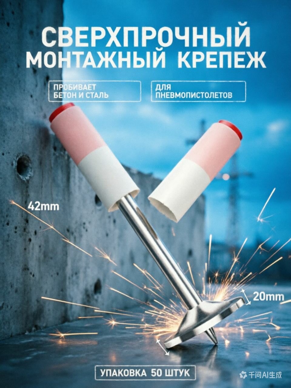 Дюбель 7.3 мм x 42 мм 50 шт. 7.3х42 50 штук