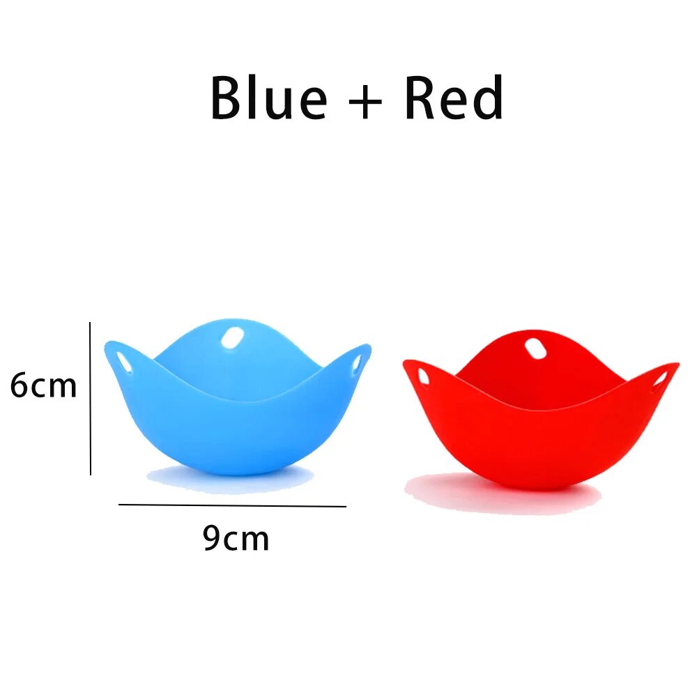 Набор силиконовых форм для пашот 2/4 шт. Красный, blue and red