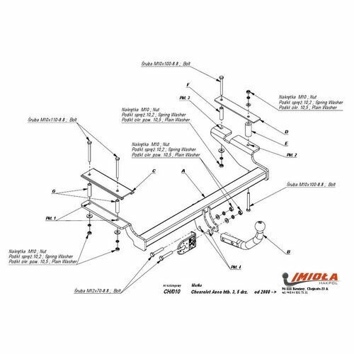 Фаркоп renault (latitude) IMIOLA CH010
