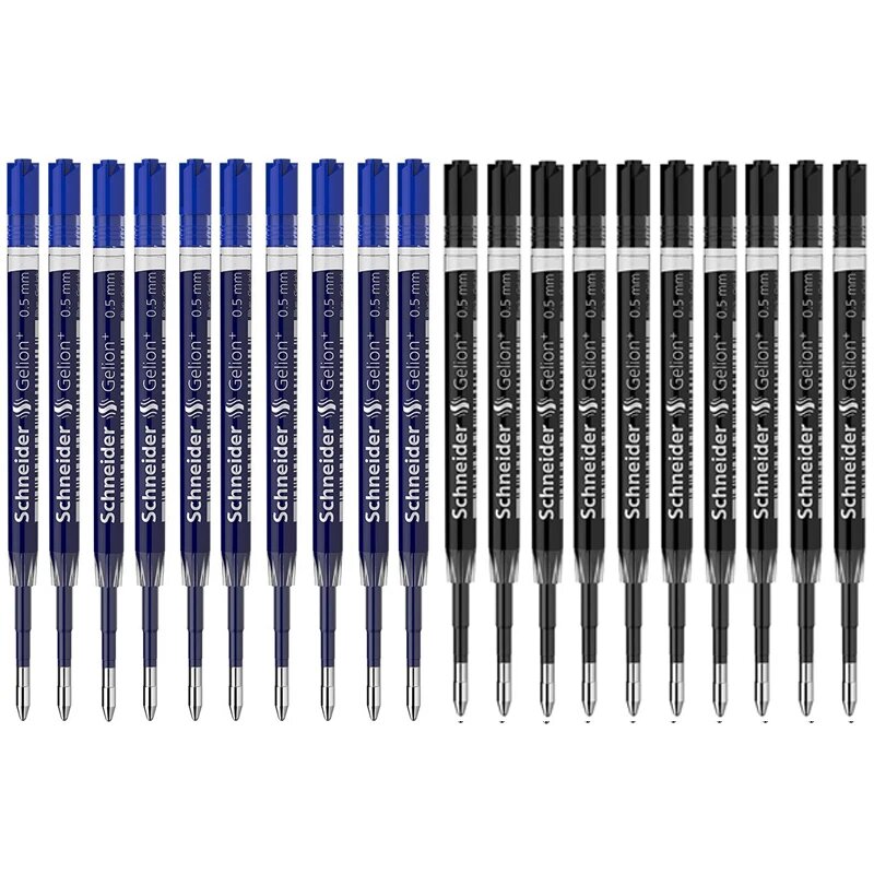 Стержни для ручек Schneider G2 Gelion 0,5 мм Темно-синий, 10 Blue 10 Black