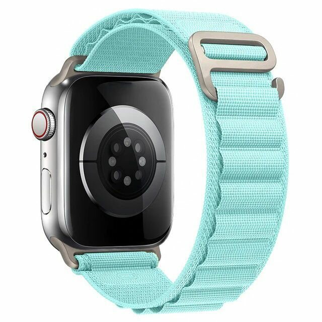 Ремешок тканевый для Apple Watch 42/44/45/49мм в стиле Ultra, бирюзовый