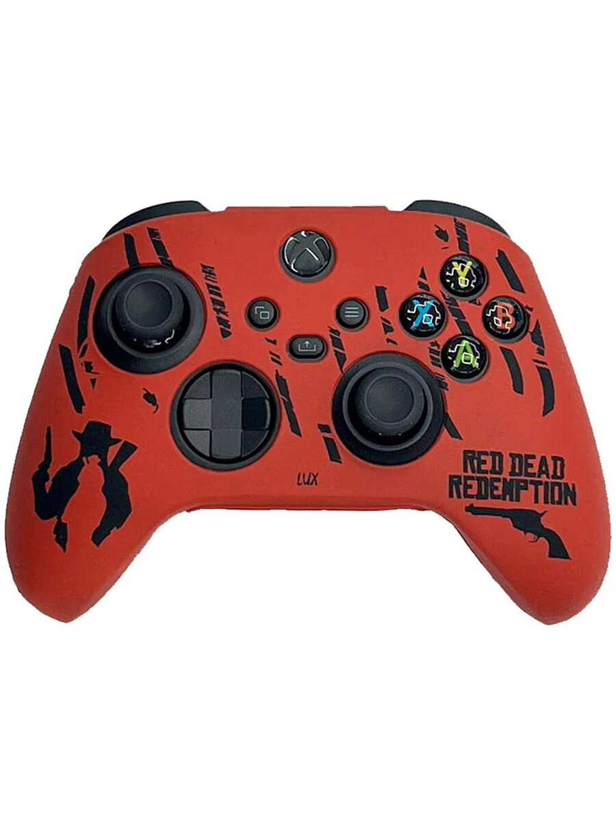Силиконовый чехол для геймпада Xbox Series S и Xbox Series X Red Dead Redemption (Red)