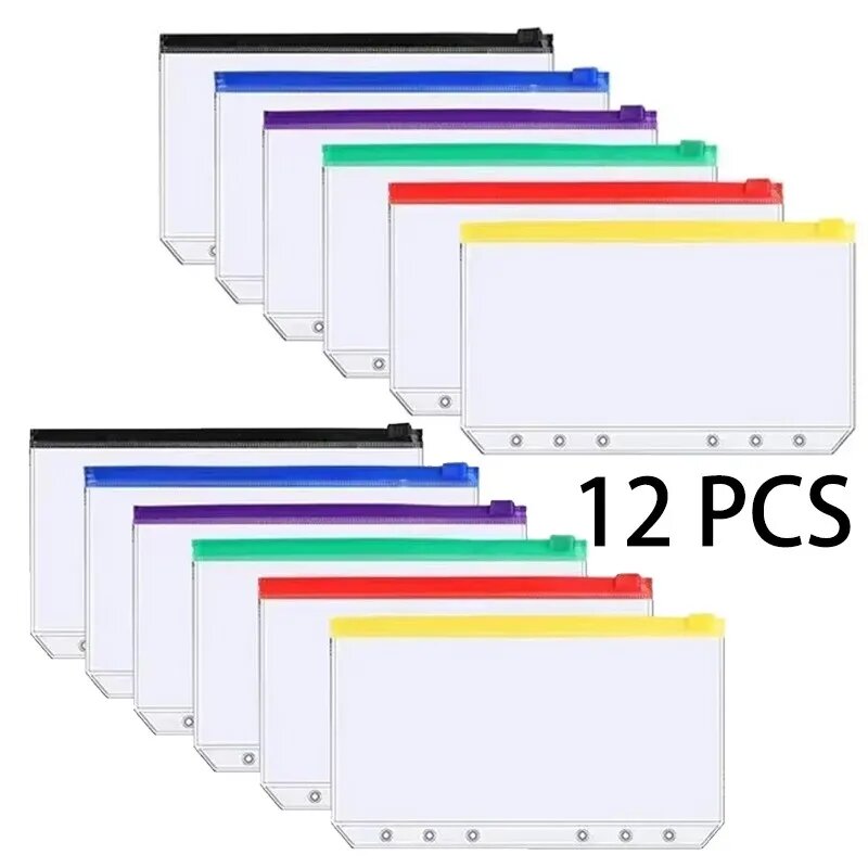 Водонепроницаемая папка-кошелек А6/А7 из ПВХ 12pcs color