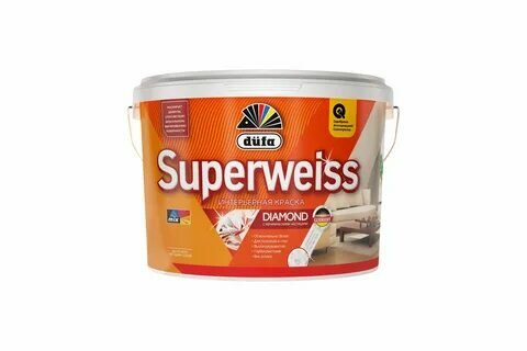 Краска интерьерная Dufa UltraWaiss Plus для стен и потолков, 2.5 л
