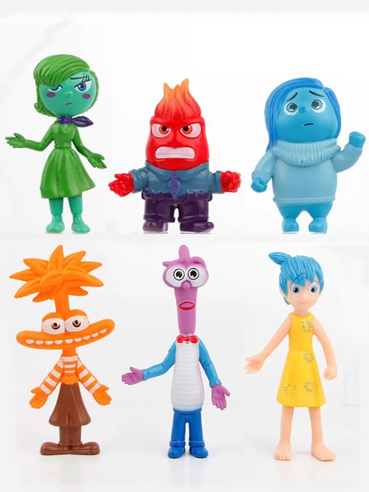 Набор фигурок Головоломка аниме фигурки Inside Out игрушки для детей 6шт (6см, пакет)