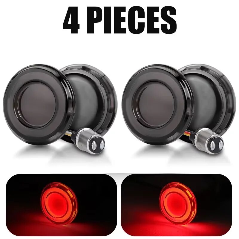 4шт. LED указатели поворота Red для мото