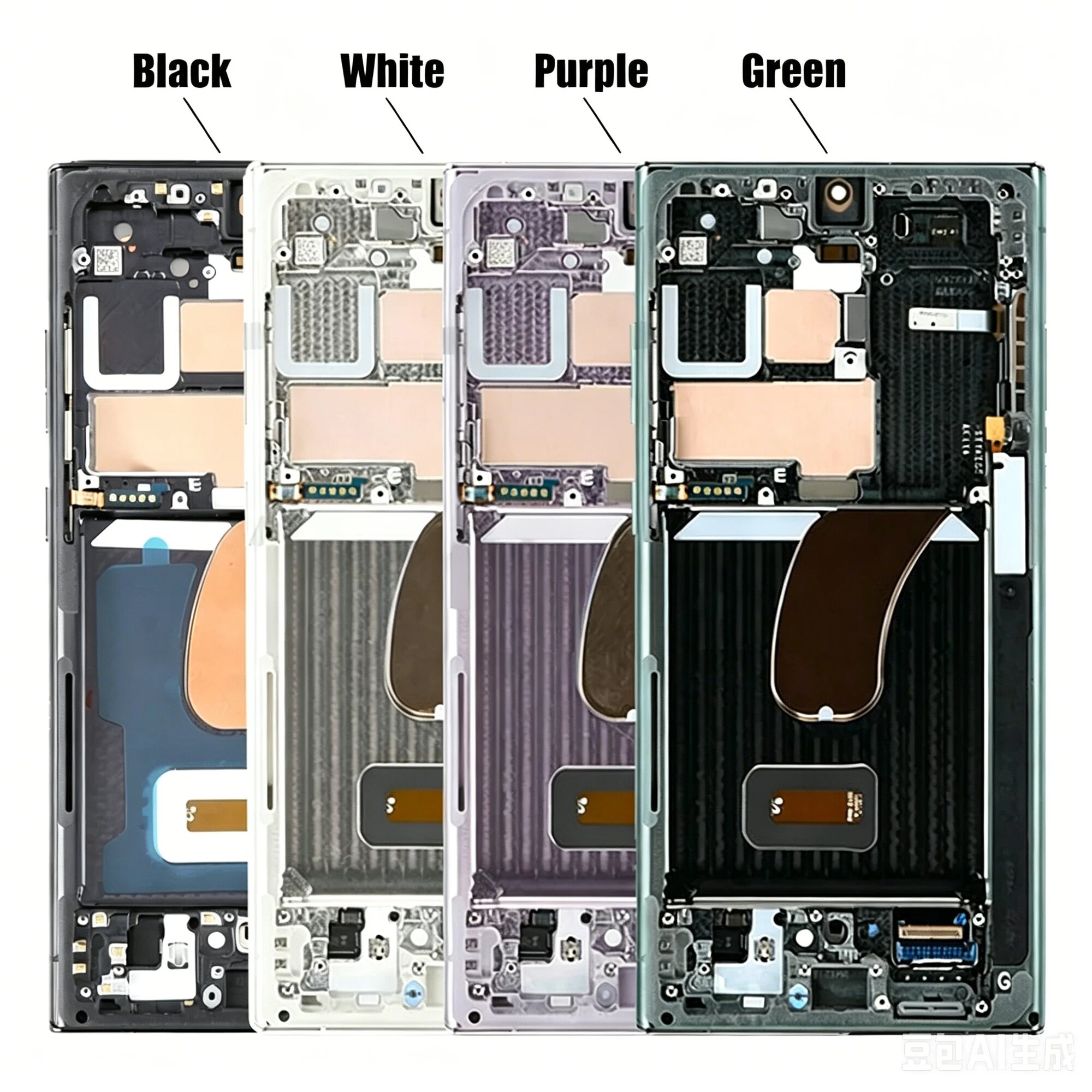 OLED-дисплей для Samsung Galaxy S23 Ultra S23ultra S918, сенсорный экран, White with frame
