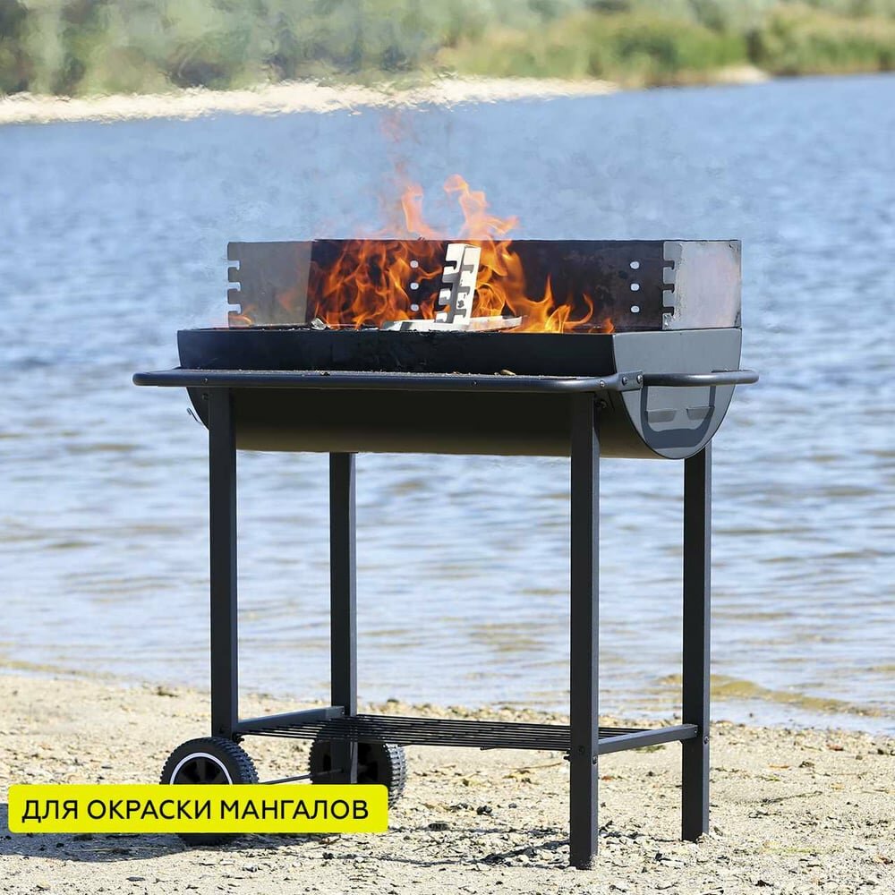 Краска термостойкая антикоррозионная Certa до 1200С, черный матовый RAL 9004, 4 кг CPR00116 — фото 1