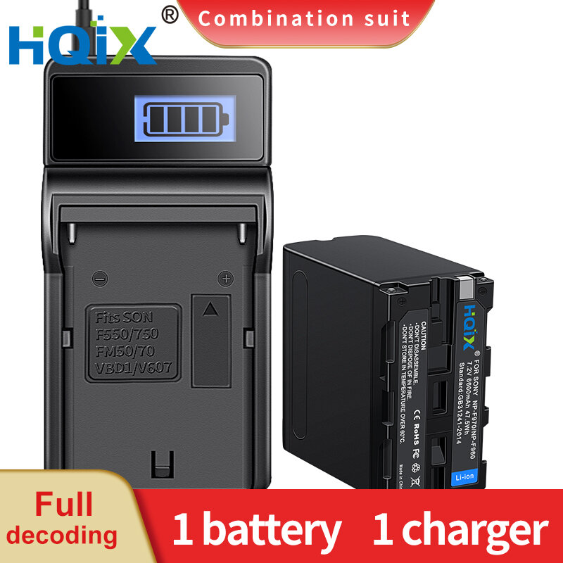 HQIX для Sony DCR-TRV620 VX2200E DSC-CD250 D700 NEX-NX3 EA50CH HXR-MC2500 FS700RHA X1ENX200 камера NP-F960 F970 зарядное устройство Аккумулятор