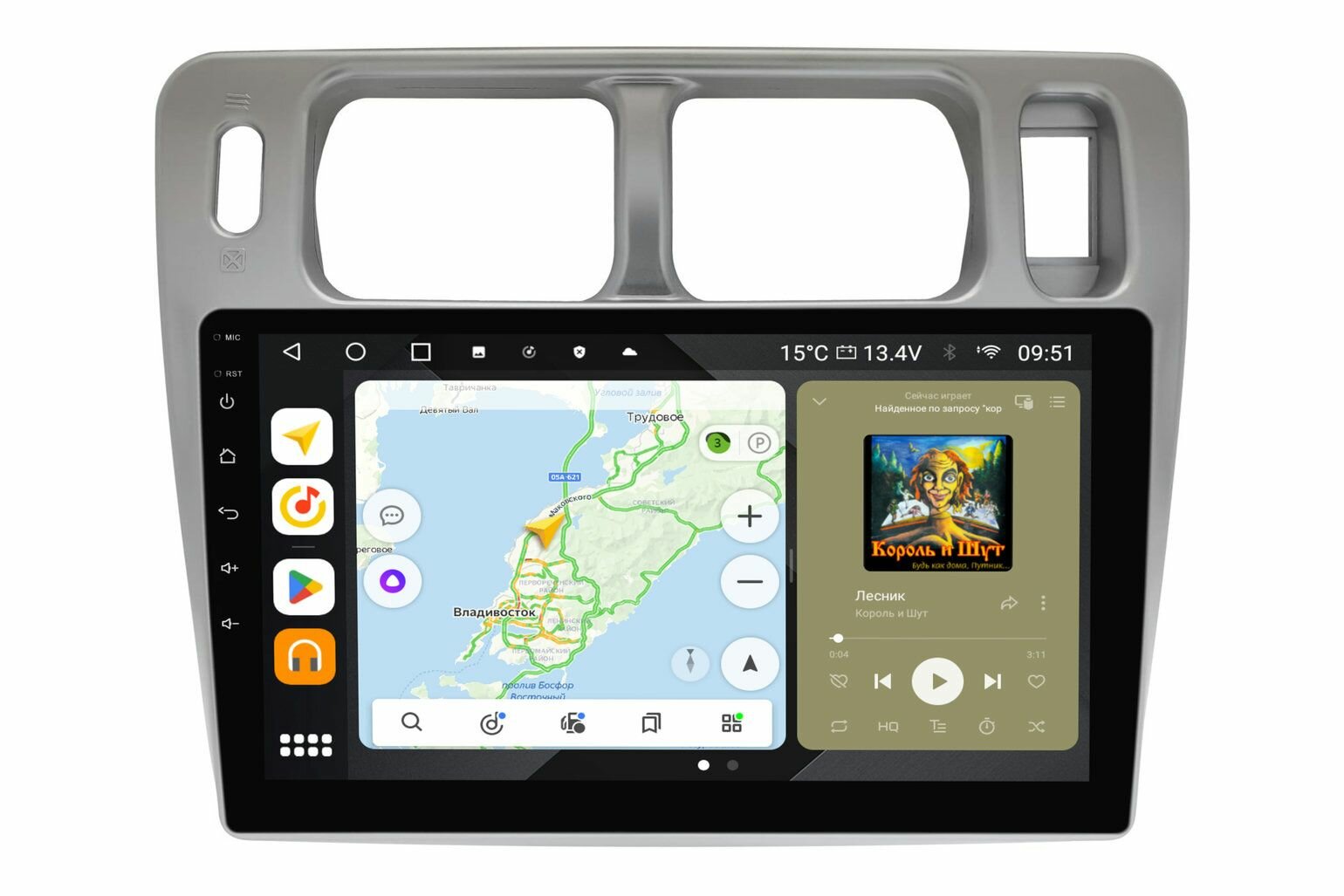 Магнитола Mitsubishi Pajero iO 1998 - 2007 9 дюймов, 4/64GB, 8 ядер, DSP, 4G, Android 10 / Wide Media