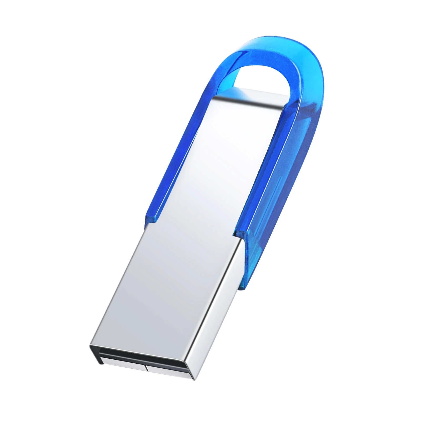 JASTER USB флэш-накопитель металлический USB 2.0 16/32/64/128 ГБ Синий, 16 ГБ, Синий
