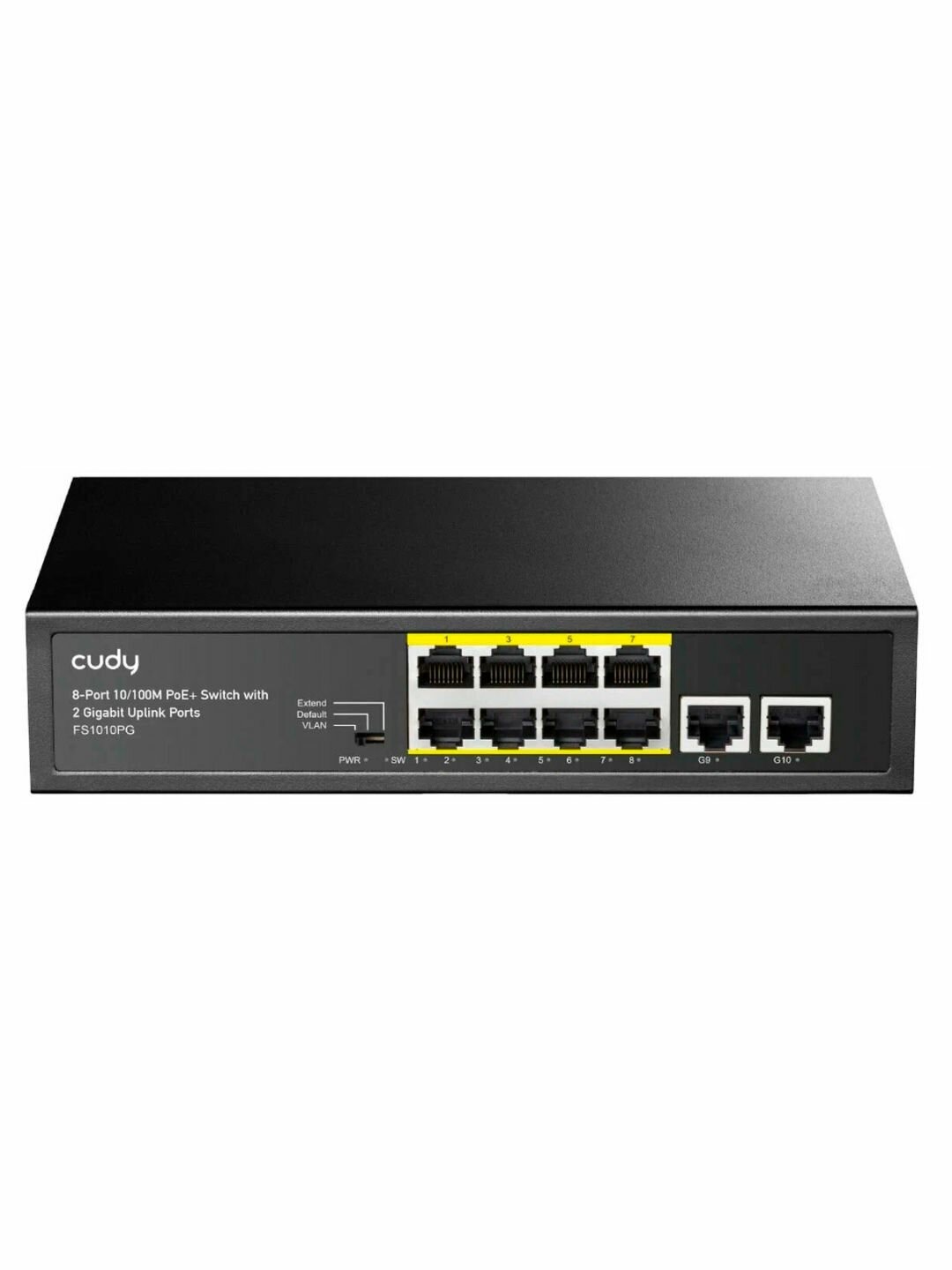 Коммутатор Cudy FS1010PG, с 8 портами PoE 100 Мбит/с и 2 гигабитными портами Uplin