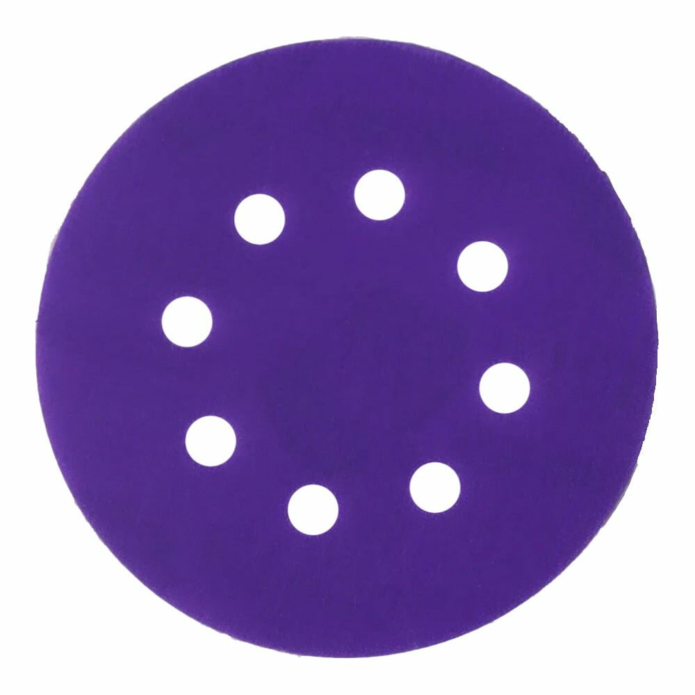 Круг абразивный Violet 125 мм, 50 шт, 8 отв, Р 40 керамическое зерно H7 385056
