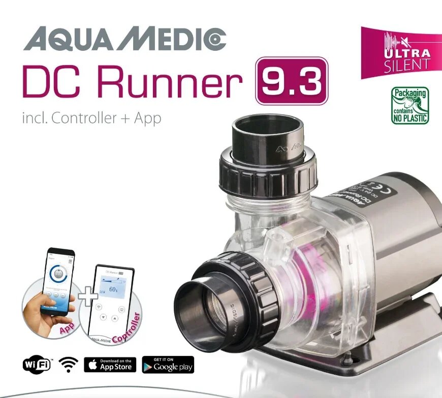 Серия Aqua Medic DC Runner x.3 1.3 / 2.3/ 3.3/ 5.3/ 9.3 Мощный регулируемый универсальный насос с приложением для контроля для аквариумов