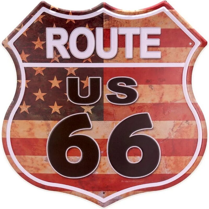 Металлическая табличка Route 66 61