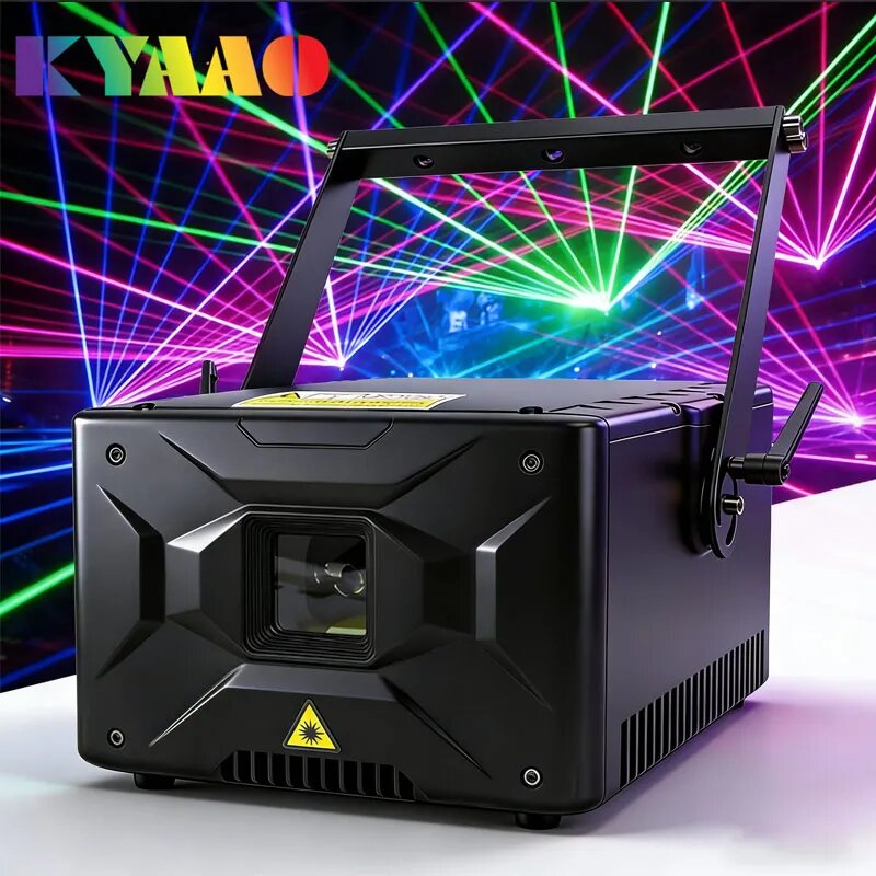 KYAAO Профессиональный лазерный проектор 15 Вт RGB Вилка стандарта Великобритании, 15W