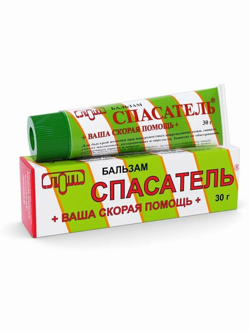 Бальзам Спасатель, мазь для поверхностных ран и ожогов, 30 г.