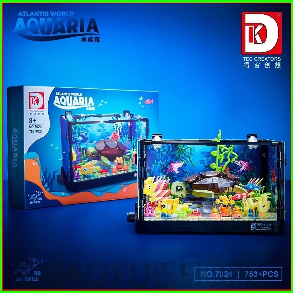 Конструктор Aquaria Atlantis World, 753 детали, DK7024 Красивый цвет V153, для детей от 8 лет