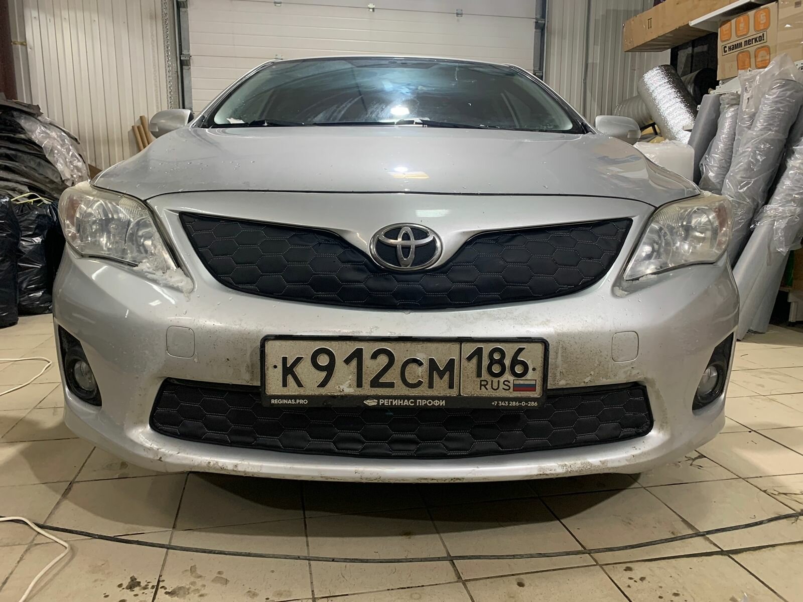 Утеплитель радиатора Экономия топлива TOYOTA COROLLA Тойота Королла (2010 -2013) X (E140, E150) рестайлинг