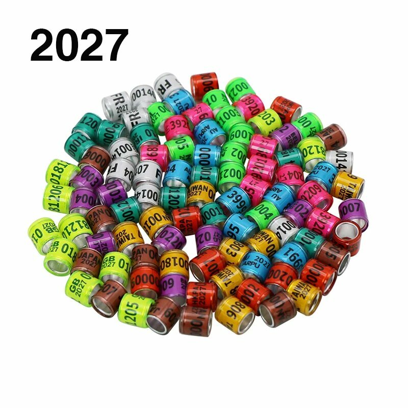 Кольца для ног голубей 100 шт. алюминиево-пластиковые 2026 10 X10 2027